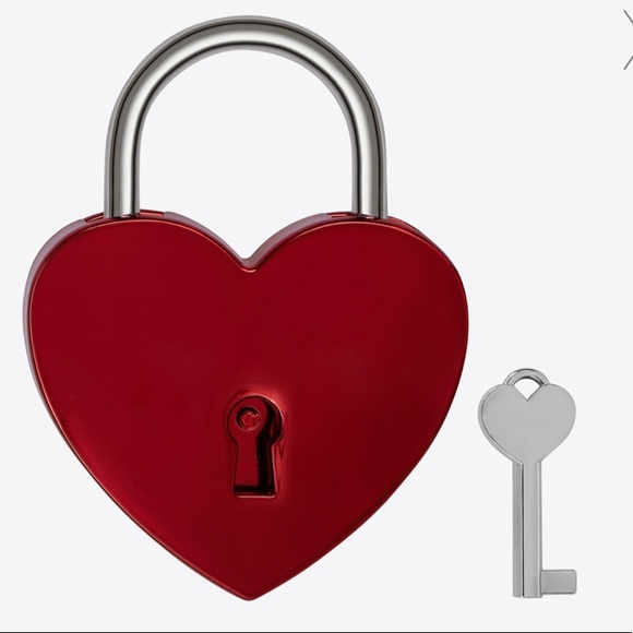 Saint Laurent | Accessories | Saint Laurent Heart Red Lock Key ...